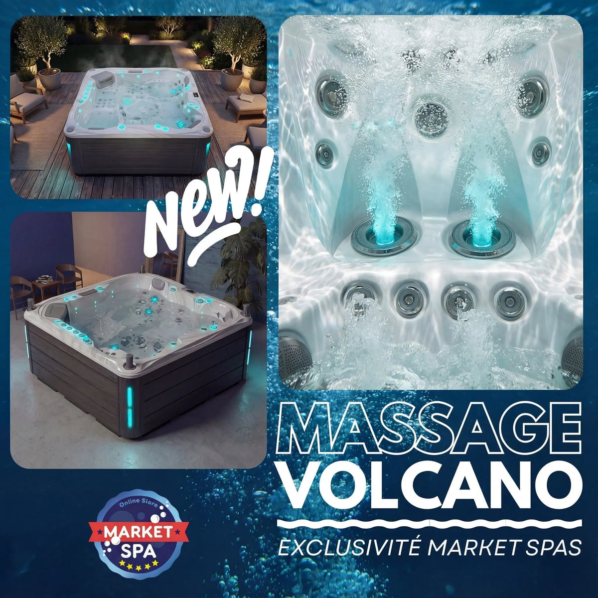 Volcano Spa 5 places - Le jacuzzi rigide extérieur idéal pour 5 ...